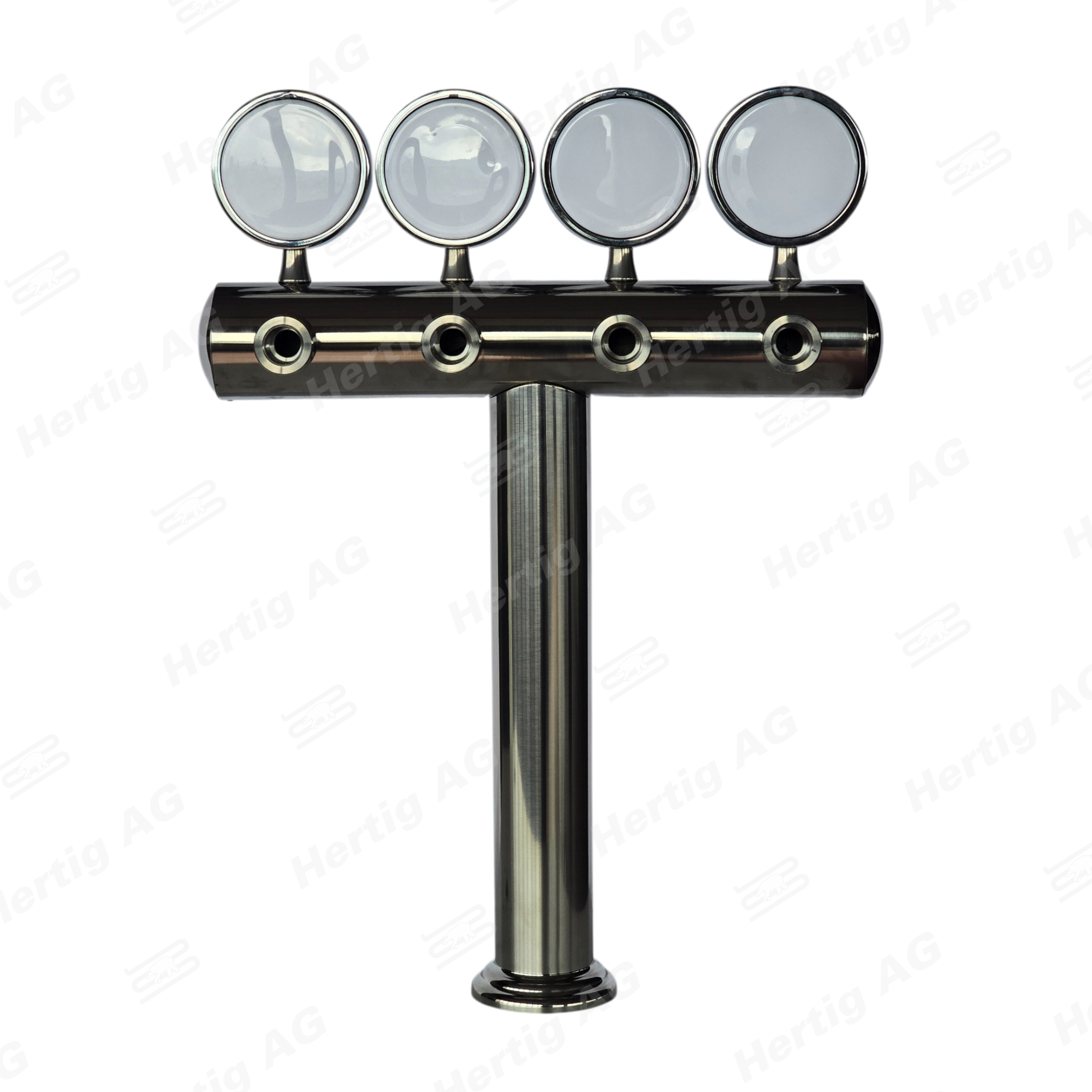 Schanksäule CLASSIC LED 4-ltg. Edelstahl, Hertig AG